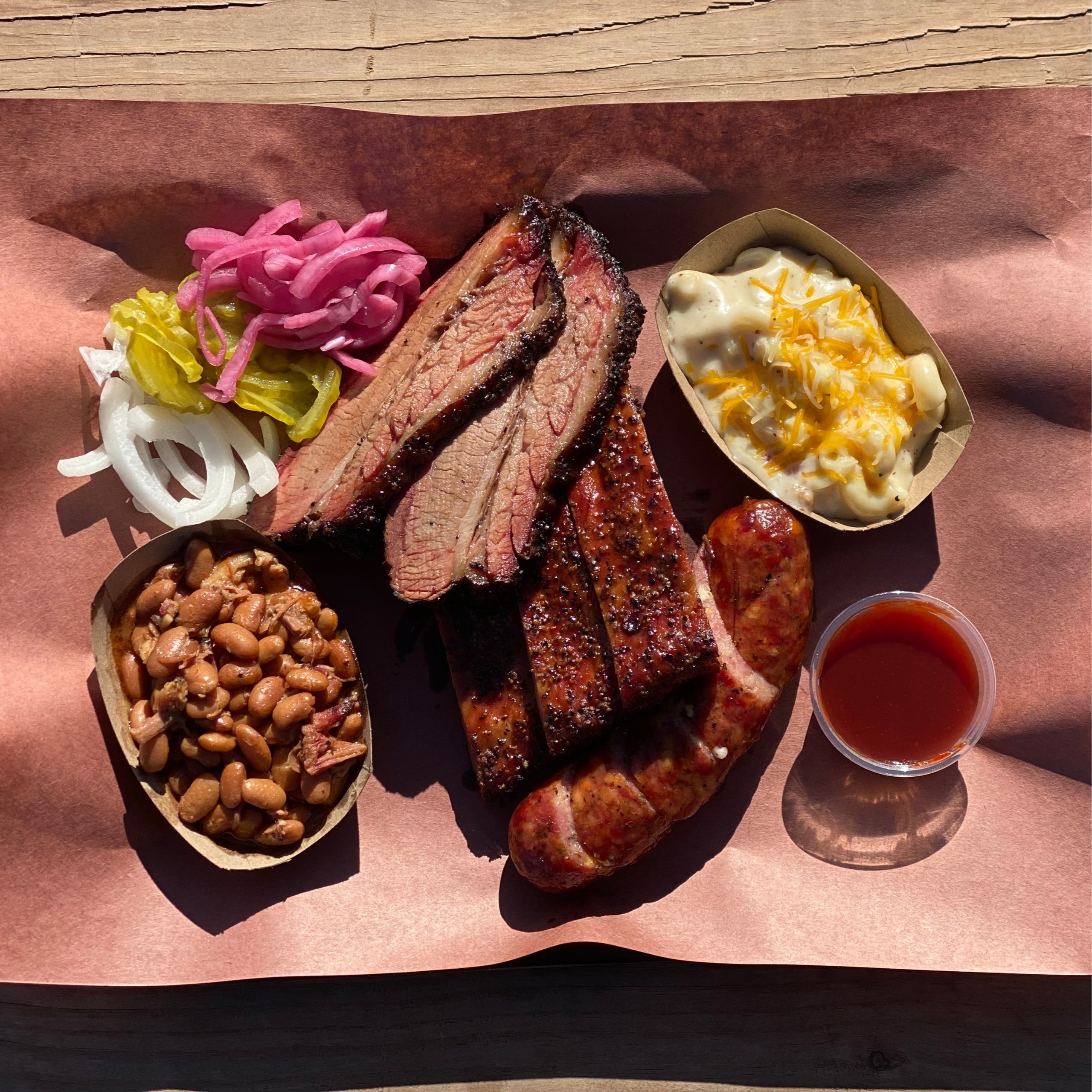 Texas Trinity Plate | Rejino Barbeque