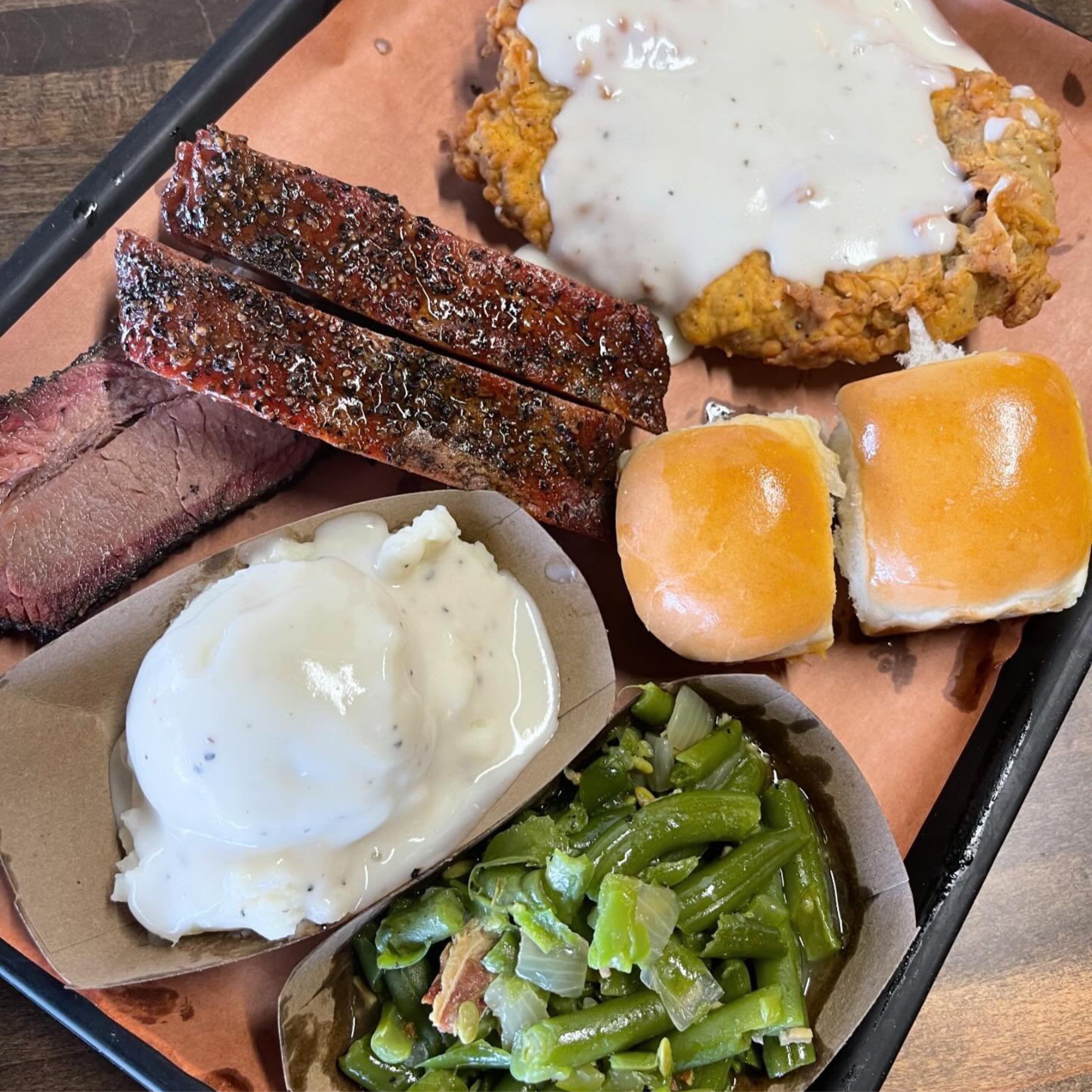 Triple Texas Sampler THURSDAY ONLY | Rejino Barbeque
